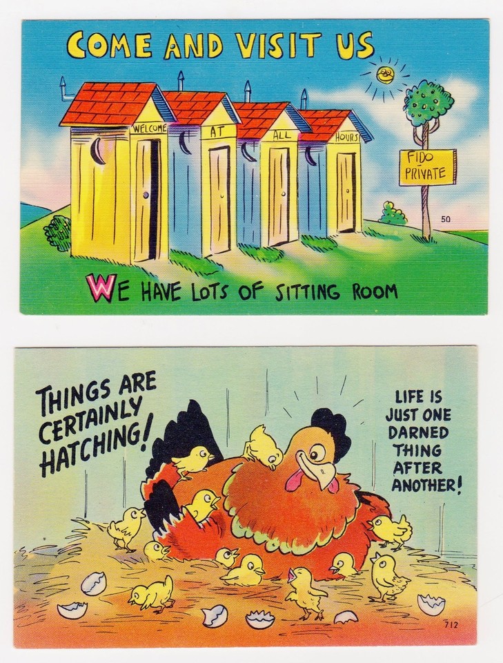 Set of 10+ Vintage Postcards: Scenic Colorized Photo Cards, Holiday ...