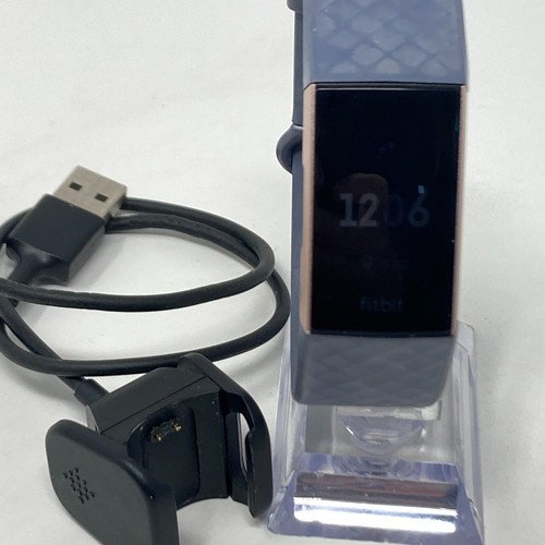 Fitbit Charge 3 Fitness Activity Tracker Rose Gold Large Band w/CHARGER ...