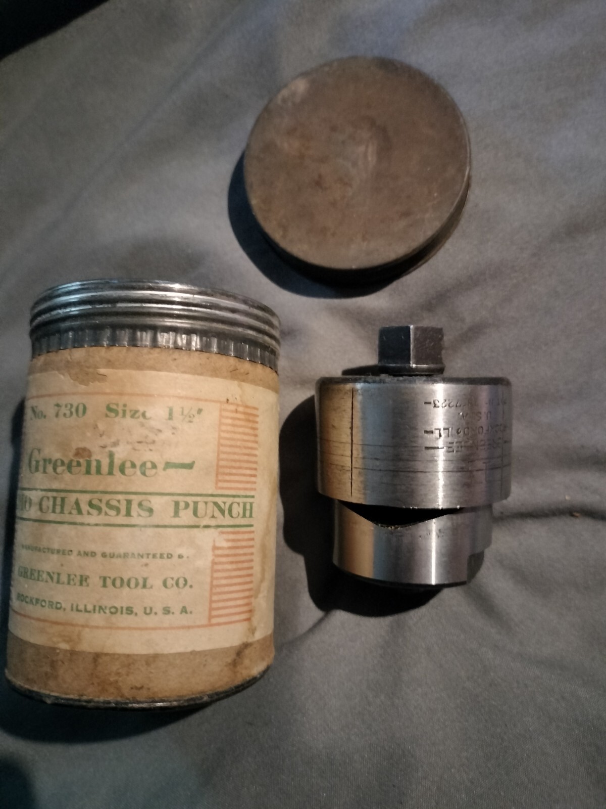 Greenlee No. 730 1-1/2" Round Radio Chassis Punch Made in USA Vintage ...