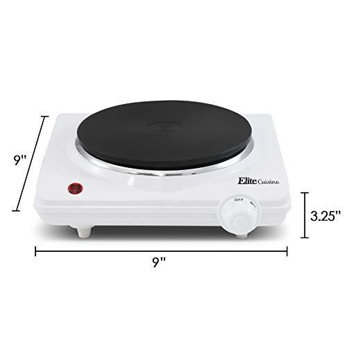 Elite Gourmet Countertop Electric Hot Burner Temperature Controls1000 ...
