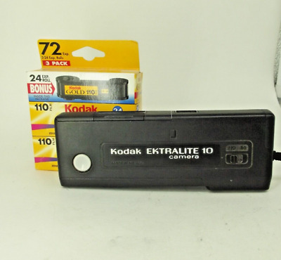 Kodak Ektralite 10 Film Camera Kodak, GOLD Film 3 Pack 400 Expired 2001 ...