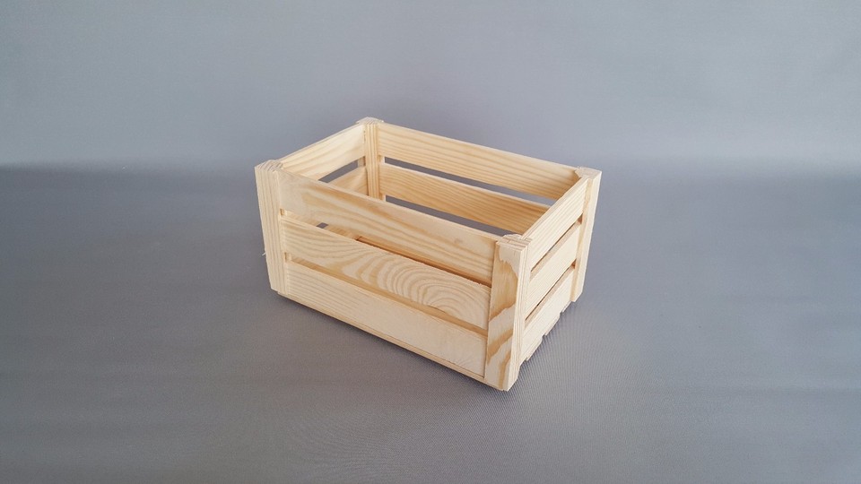 Wooden Crates Boxes Storage Craft Decoupage Plain Wood Box 4 Sizes ...