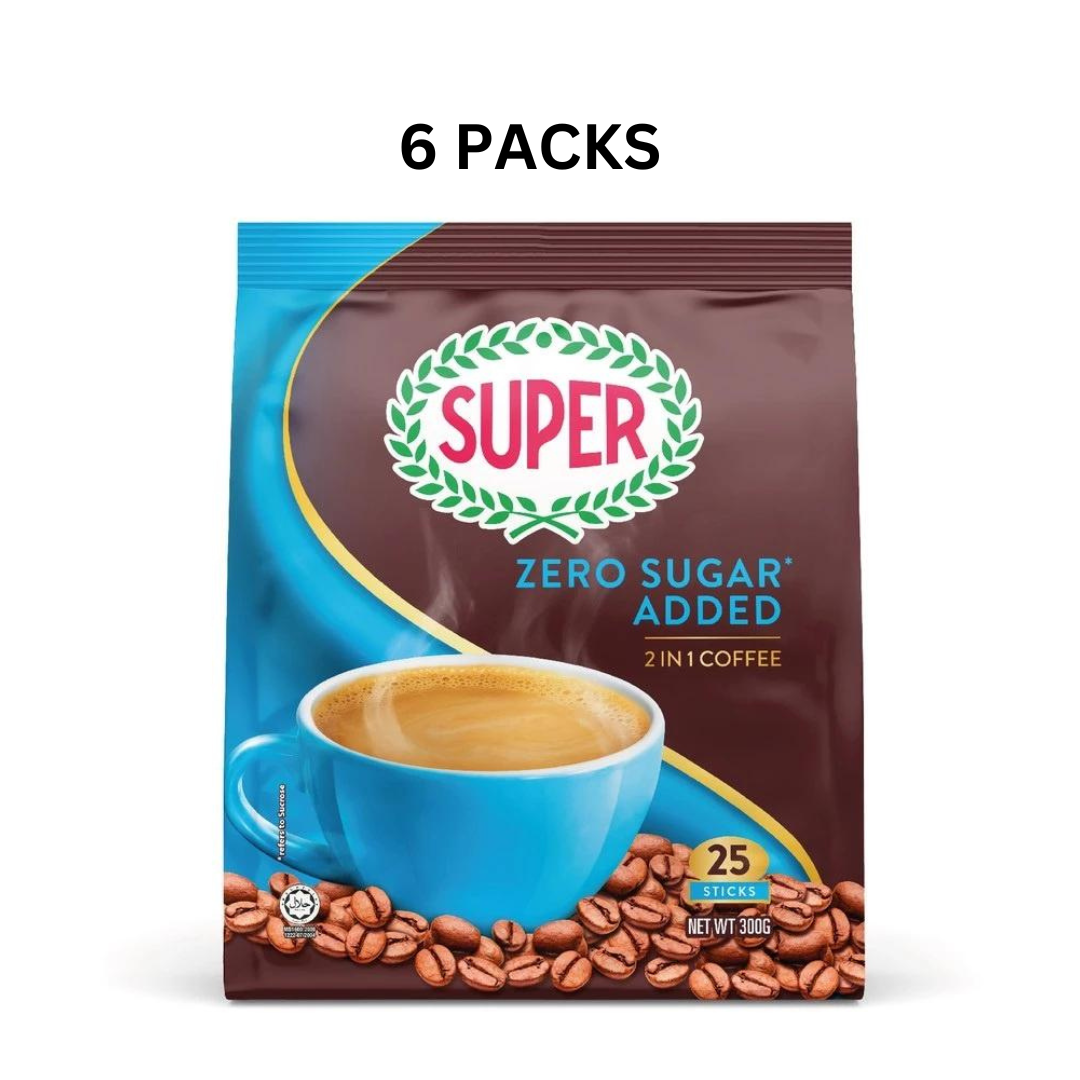 6 Packs Super Instant Coffee Zero Sugar 2 in 1 25 Sticks Expiry 2025 | eBay