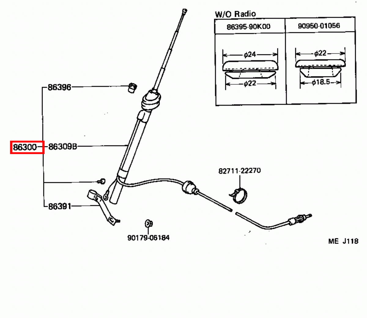Genuine LandCruiser RJ77 RJ70 PZJ77 PZJ75 Manual Radio Antenna Aerial ...