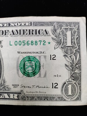 2017 Star Note One Dollar Bill Low Serial # | eBay