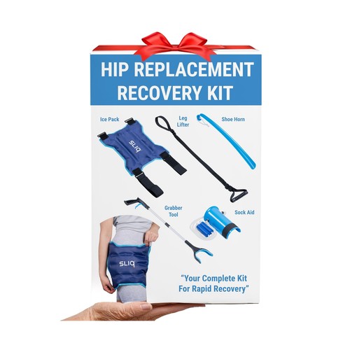 Total Hip Replacement Recovery Kit - 5 PCS Set - Hip Ice Pack, Leg ...