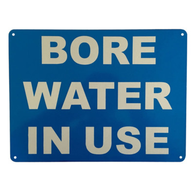 3x WARNING SIGN BORE WATER IN USE Saver 200x300mm HOME Notice GARDEN ...