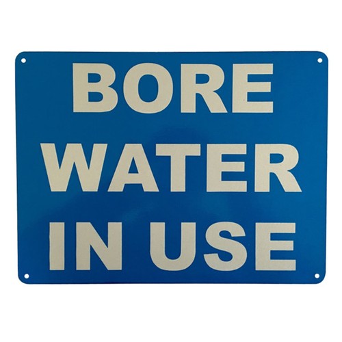 3x WARNING SIGN BORE WATER IN USE Saver 200x300mm HOME Notice GARDEN ...