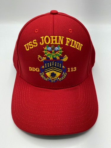 USS John Finn DDG 113 DCTT Logo The Corps Red Baseball Cap Hat One Size ...