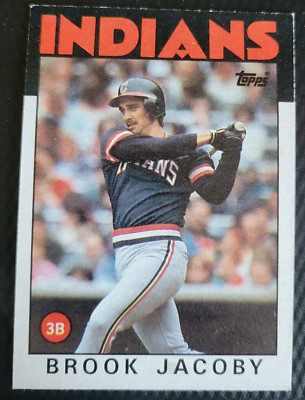 1986 Topps TCG Third Base BROOK JACOBY Cleveland Guardians MLB Baseball ...