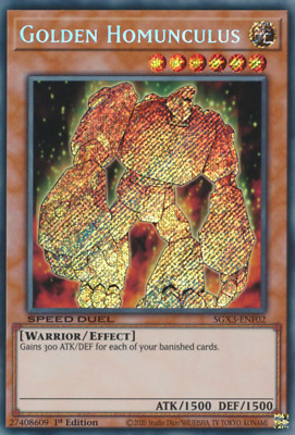 Golden Homunculus - SGX3-ENF02 - Secret Rare 1st Ed - NM | eBay