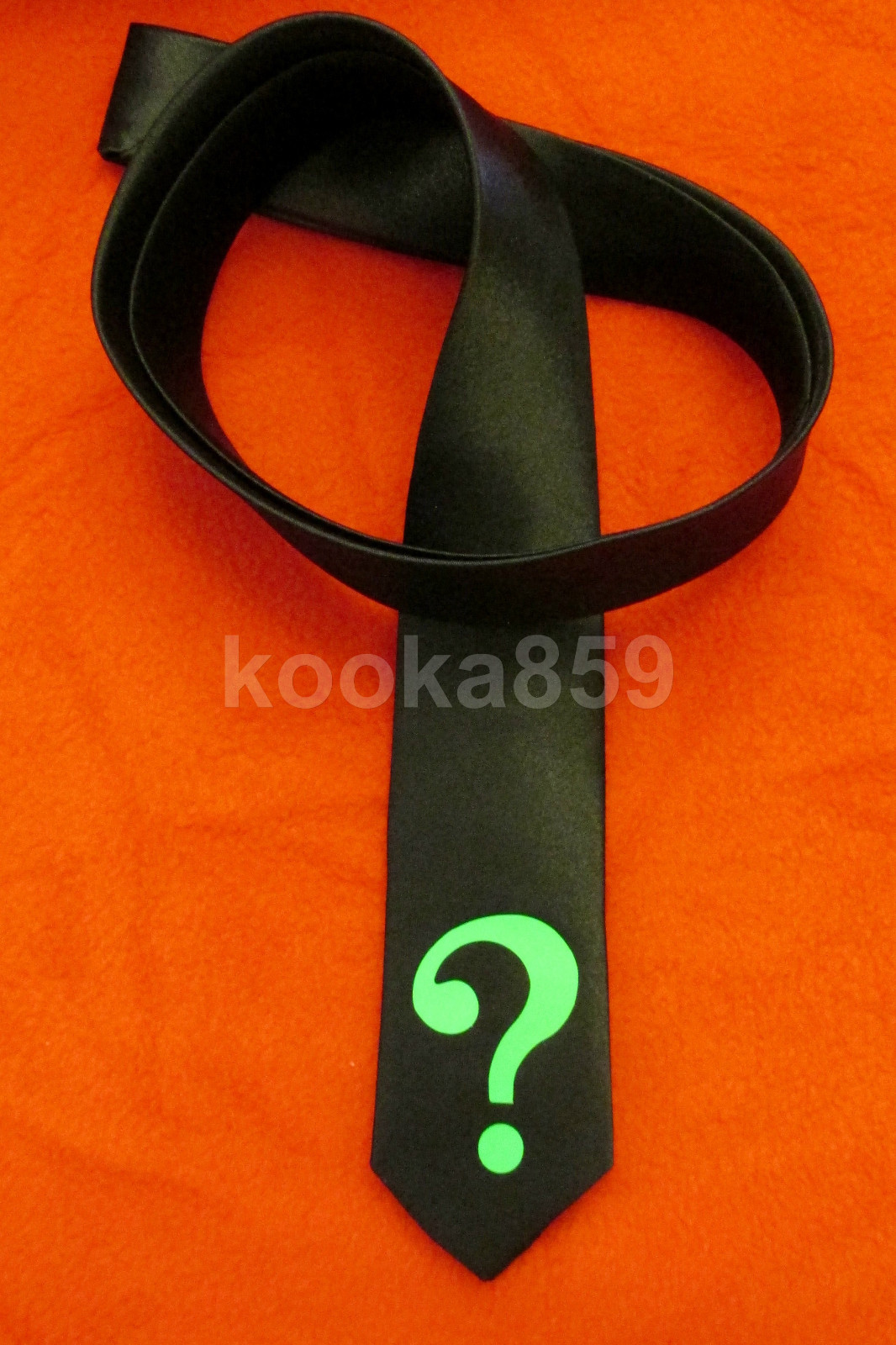 RIDDLER inspired COSTUME TIE 2" QUESTION MARK SYMBOL Arkham Cosplay ...