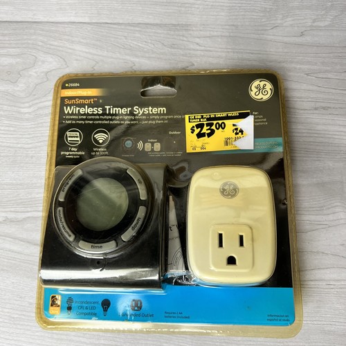 GE SUNSMART Wireless Indoor Smart Wireless Digital Timer System 26684 ...