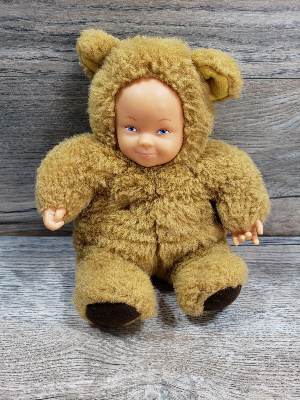 Anne Geddes Realistic Baby Teddy Bear Doll Blue Eyes | eBay