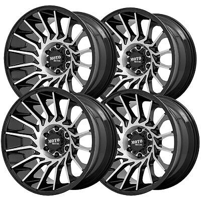 (Set of 4) Moto Metal MO807 22x12 5x5" -44mm Black/Machined Wheels Rims ...