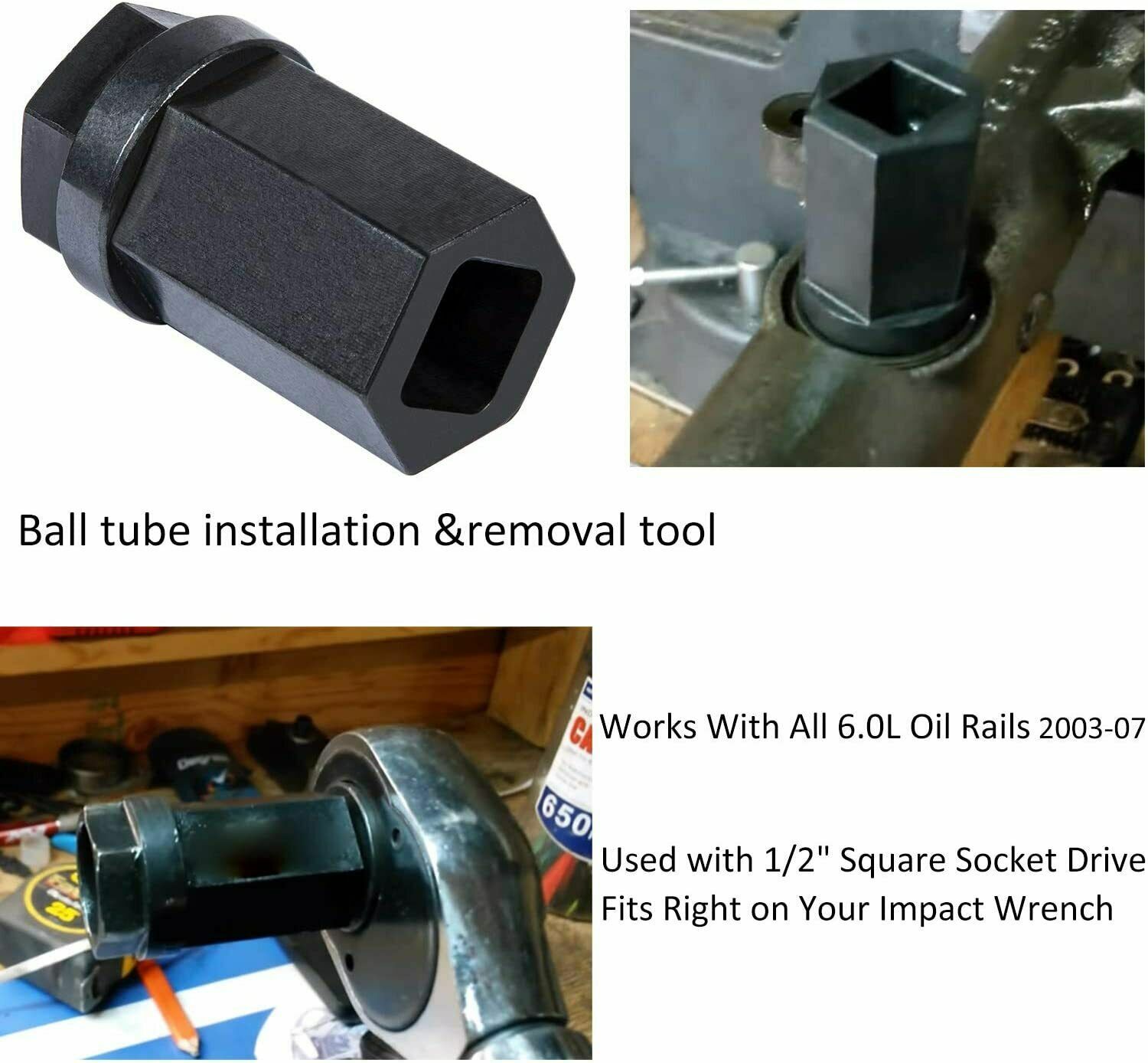 Oil Rail Ball Tube O-Rings Repair & Nipple Cup Socket & Injector Seal ...