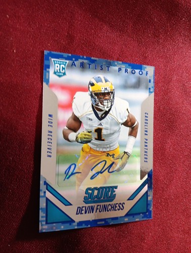 2015 Score Artist Proof #400 Devin Funchess Panthers RARE RC Auto /35 ...