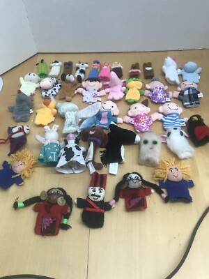 Lot 39 Vtg Kids Finger Puppets Kaqiqi Russ Bertie Manhattan You Knitted ...