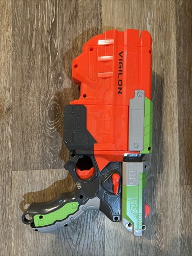 Nerf Vigilon Vortex Blaster Gun Disc Shooter & 3 Shooting Disks | eBay