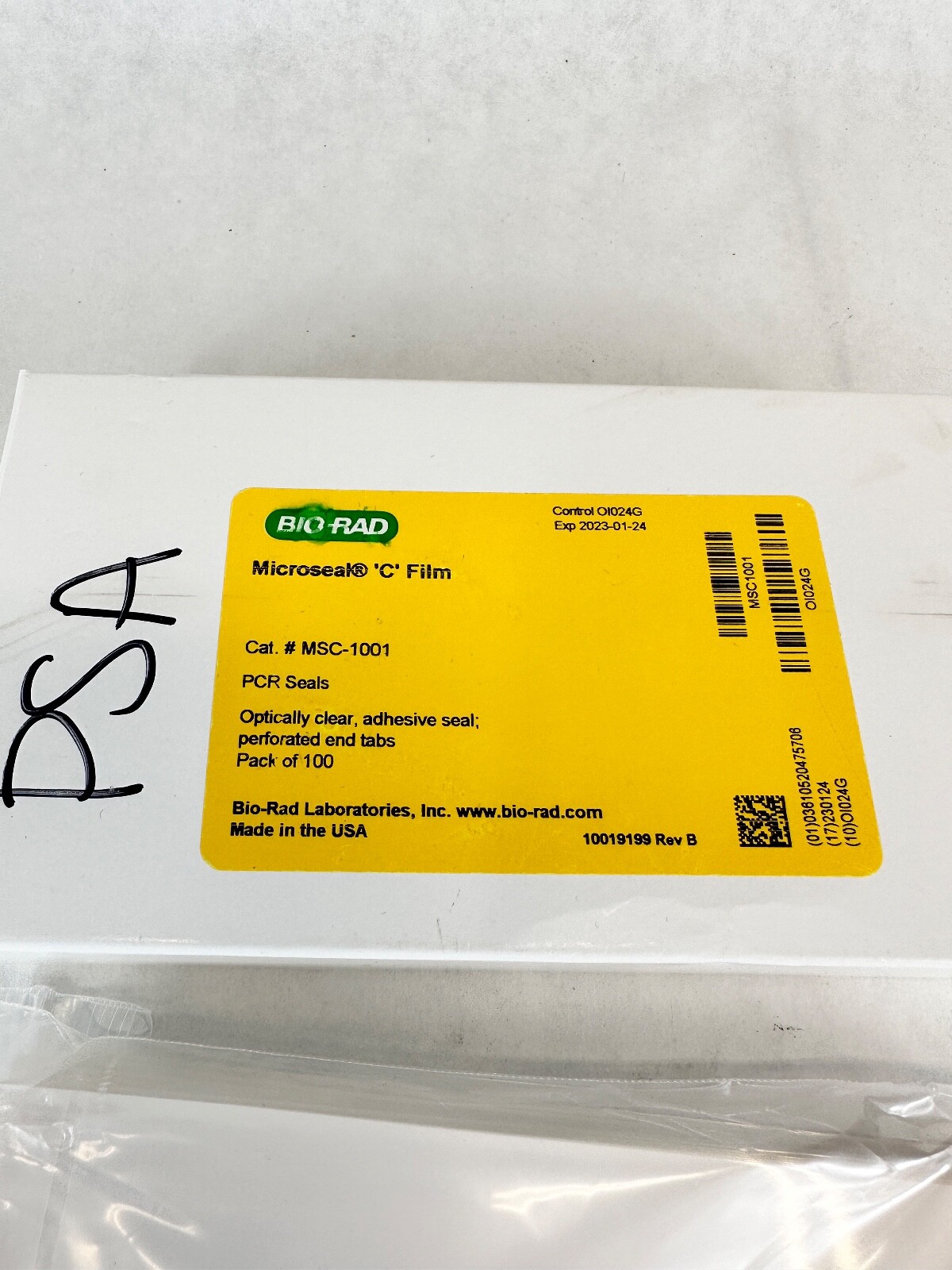 Bio-Rad MSC-1001 Microseal C PCR Seals about 100/Pack, Open Box | eBay