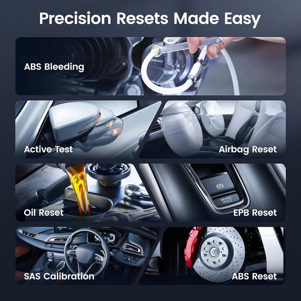 ABS SRS Reset Tool OBD Car Code Reader Scanner Diagnostic ANCEL AD610 ...