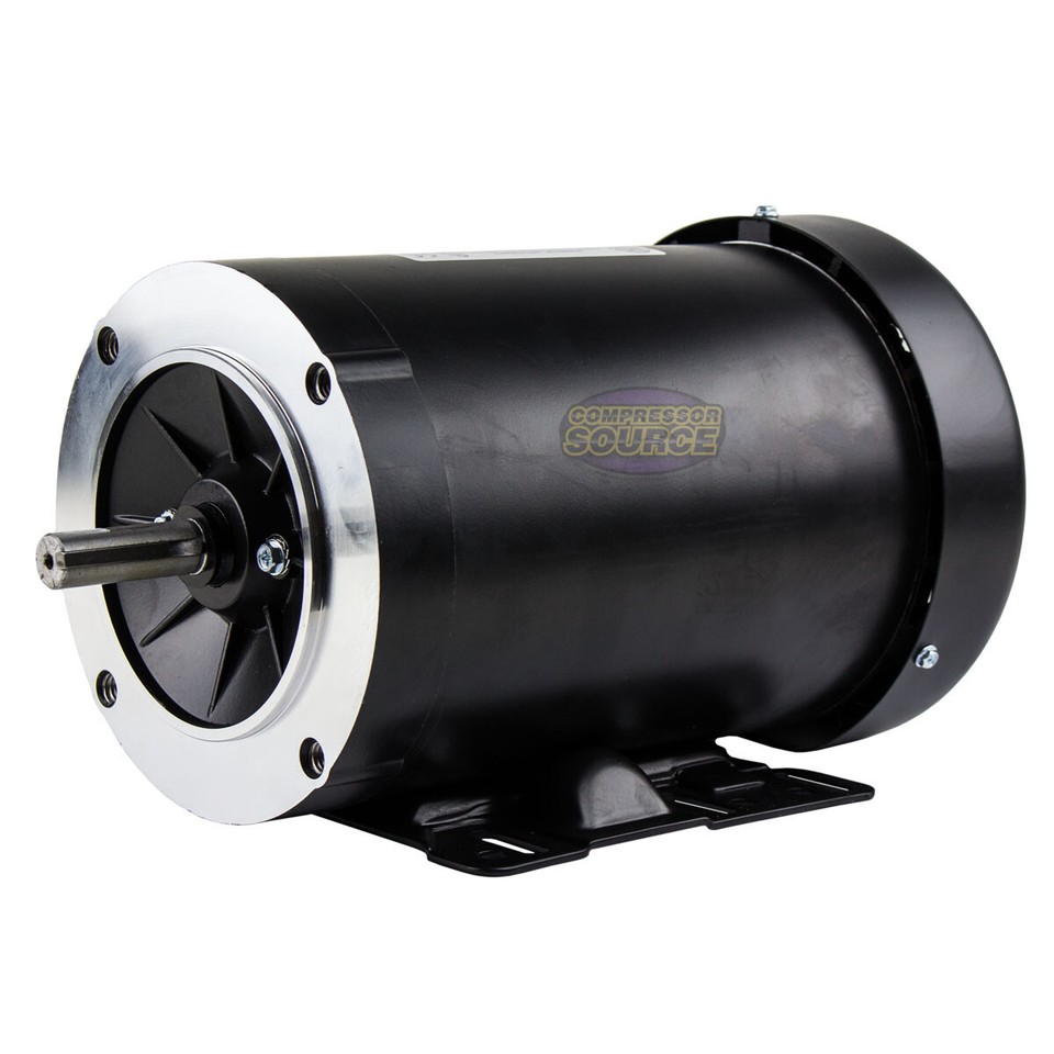 3 HP Electric Motor 3 Phase 56HC Frame 3600 RPM TEFC 208 230V 460 Volt ...
