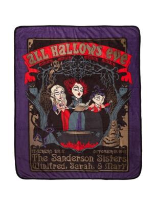Disney Hocus Pocus All Hallows Eve Super Plush Soft Throw Blanket 48” X ...