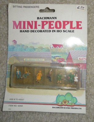 Vintage 1980s Bachmann HO Scale Sitting Passengers Figures 42342 NOS #2 ...