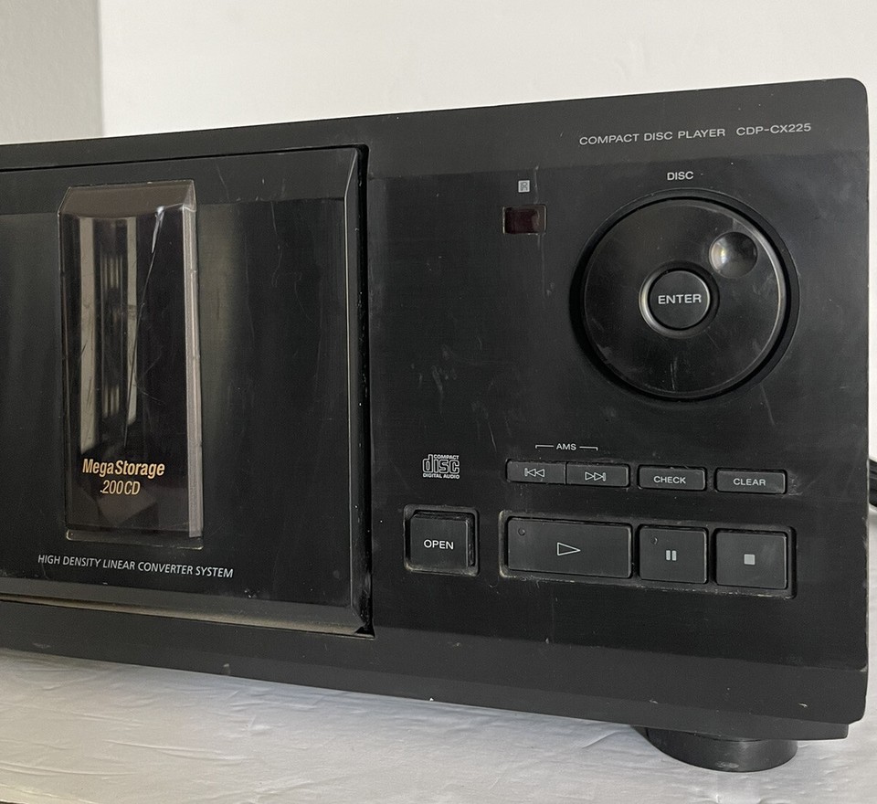 Sony MegaStorage MULTI 200-Disc CD Player Changer CDP-CX225 NO Remote ...