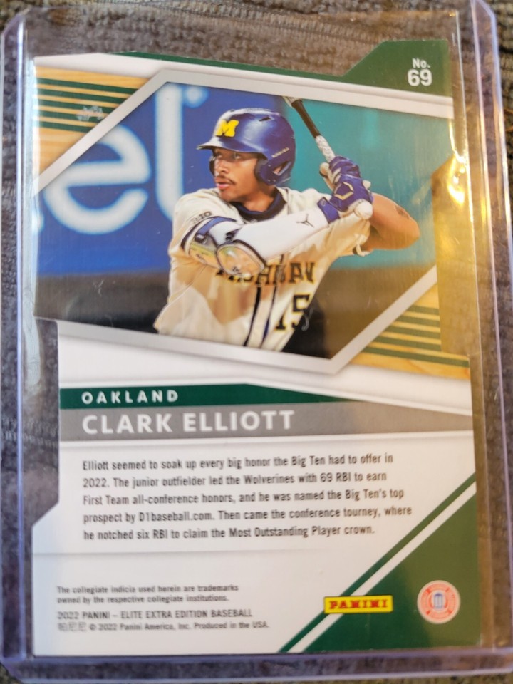 2022 Elite Extra Edition CLARK ELLIOTT Prime Numbers 062/999 Oakland A ...