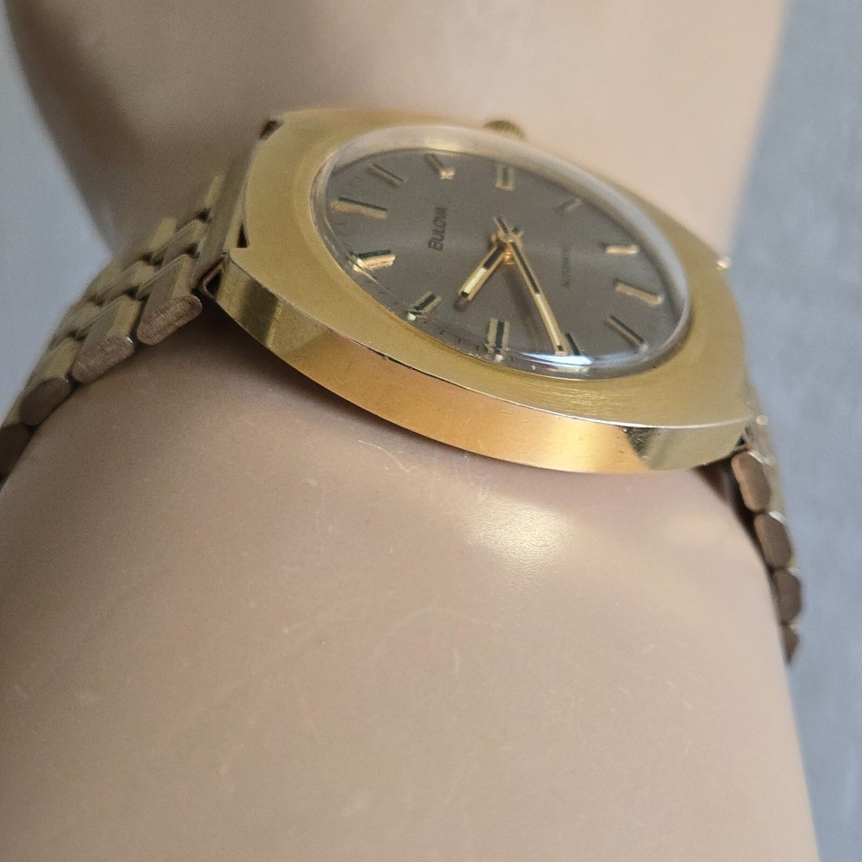 Vintage BULOVA men's automatic watch Micro rotor 12EBA 17Jewels swiss ...