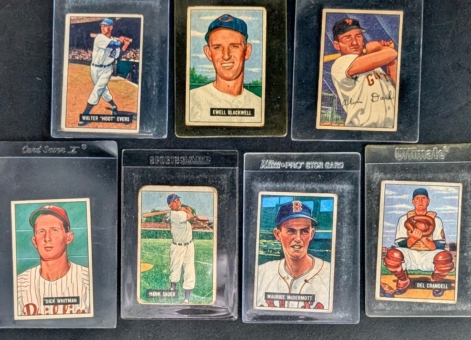 Lot of 7 - 1951 & 1952 Bowman Baseball Cards | eBay