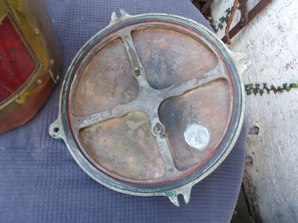 Vintage Copper & Brass Ships PORT Mast Head Light A.P. 8024 S & A 1943 ...