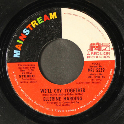 ELLERINE HARDING: we'll cry together / as long as she could MAINSTREAM ...