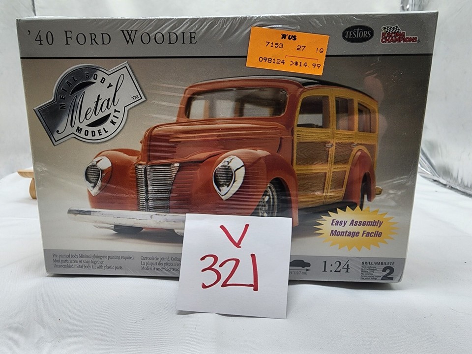 Vintage Model Car Kit : Testors Racing Champions Metal Body 1940 Ford ...