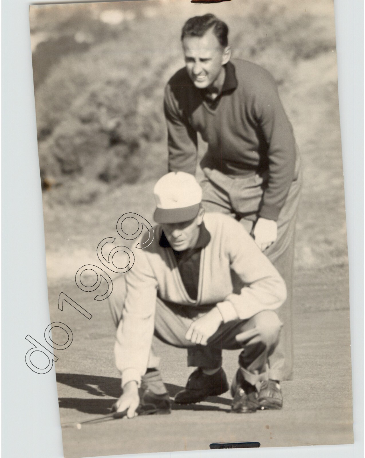 Pro Golfers ART WALL JR & CHARLIE COE on Putting Green 1959 Press Photo ...
