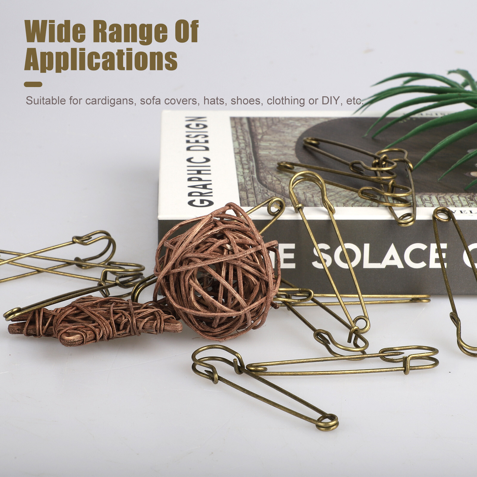 60PCS Safety Pins Large Heavy Duty Stainless Steel Sewing Crafting ...