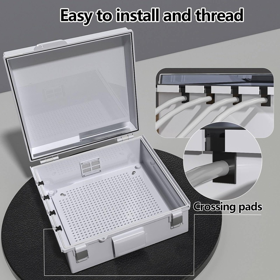 ANIMACYN Electrical Junction Box Ventilated Design Cable Grommets ...