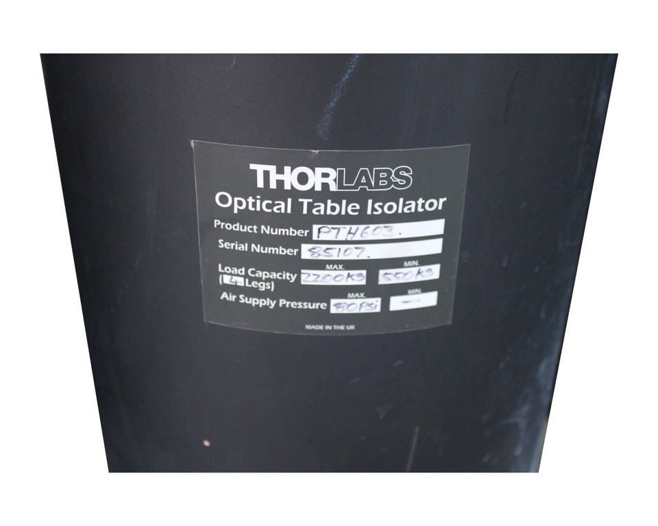 THORLABS PMT11108 OPTICAL TABLE/BREADBOARD PTH603 OPTICAL TABLE ...