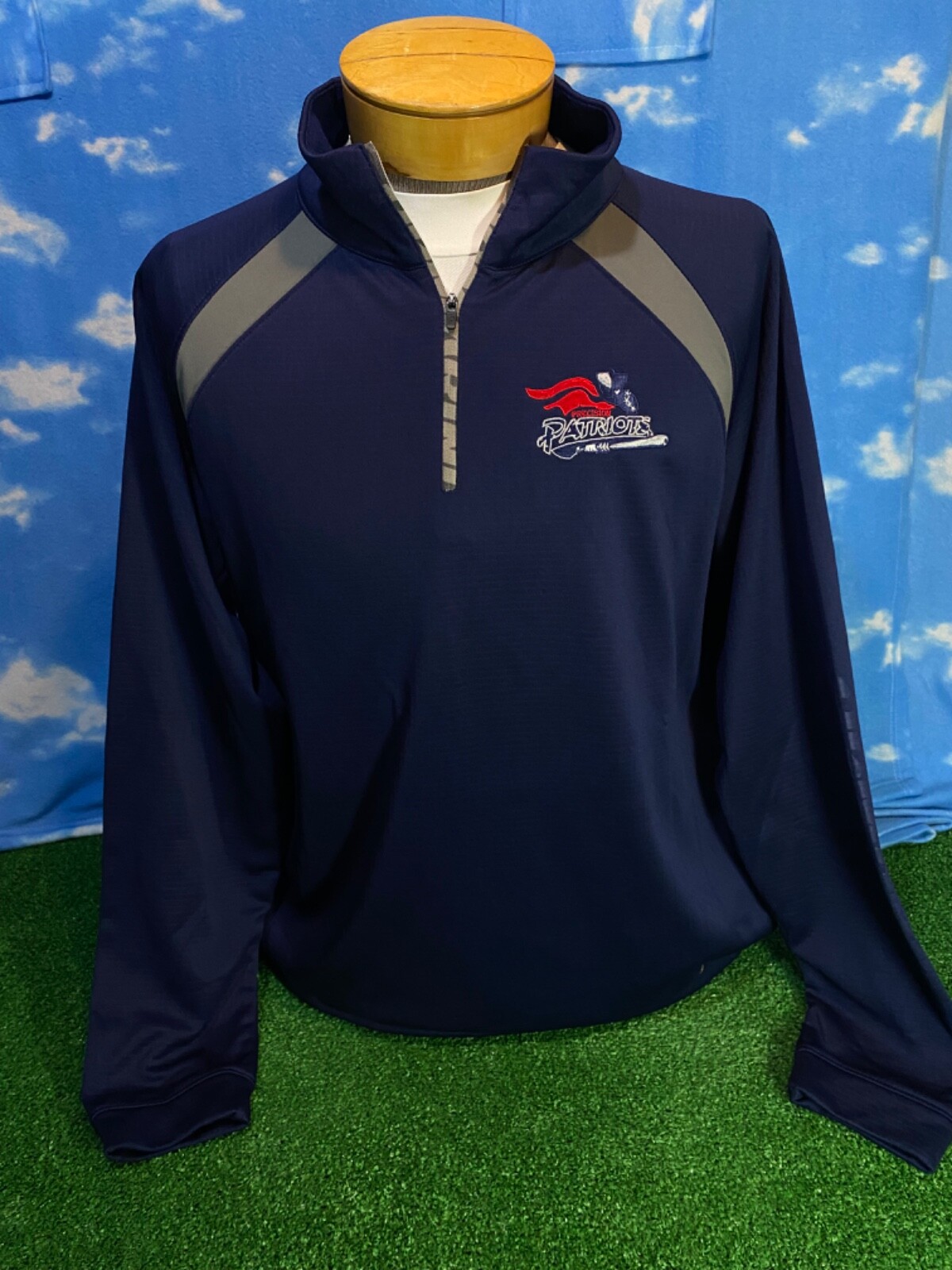 Precision Patriots Jacket Sweatshirt Sweater shirt Demarini XL blue 1/4 ...