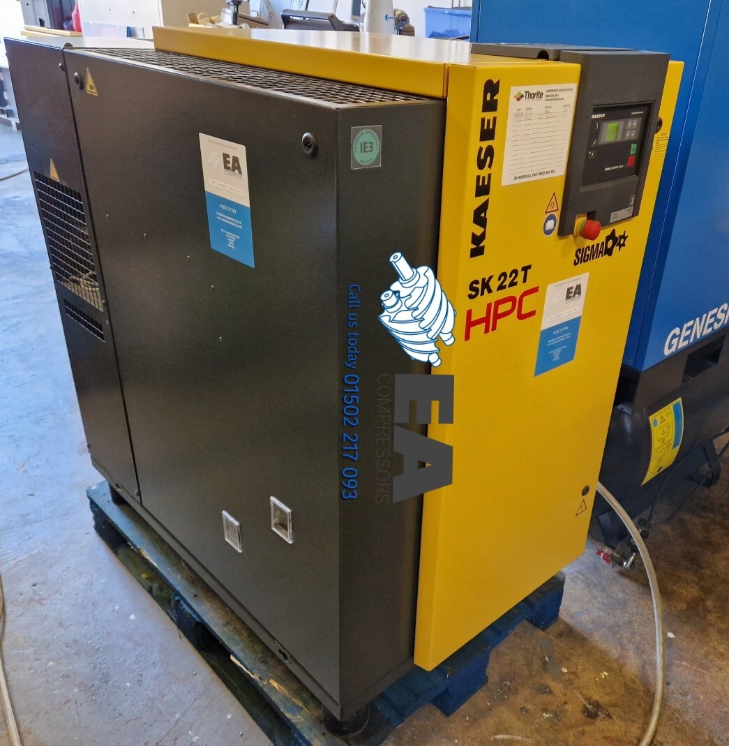 Used HPC Kaeser SK22 T Industrial Screw Air Compressor + Built in Dryer ...