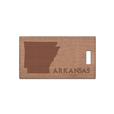Arkansas w/ Name - Wooden Rectangle Luggage ID Name Tag with Your Name ...