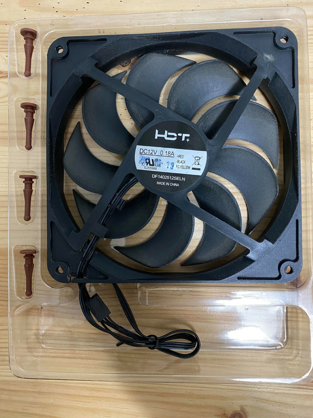 DF1202512SELN 120mm 12V Black Case Fan 3-pin / 4-pin Molex Connector (2 ...