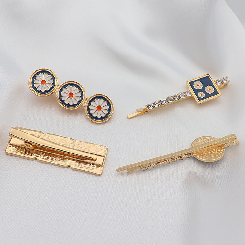 National Style Retro Daisy Word Clip New Hairpin Female Korean Ancient ...