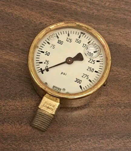 Vintage 2-1/2" Diameter WIKA Brass Pressure Gauge 0-300 psi Germany | eBay