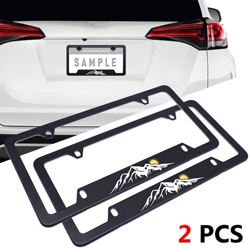 2PCS Fit Toyota Snow Mountains Raised Car License Plate Frame Cover 4 ...