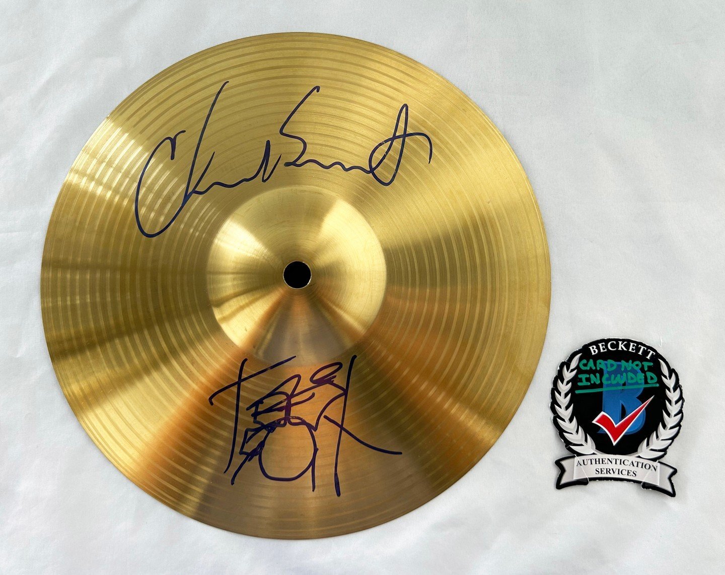 Chad Smith Signed Cymbal with Sketch Red Hot Chili Peppers Beckett BAS ...