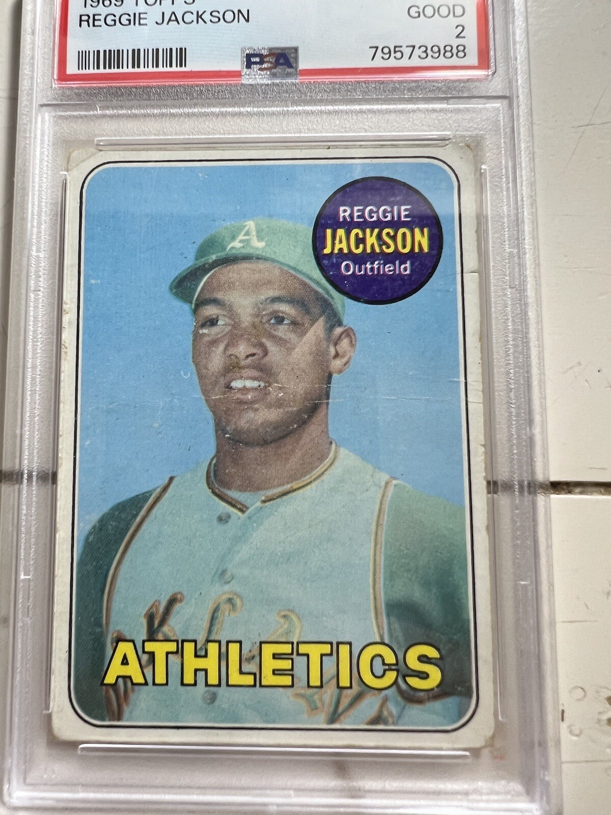1969 Topps #260 Reggie Jackson ** ROOKIE ** PSA Good 2 ** Oakland A’s ...