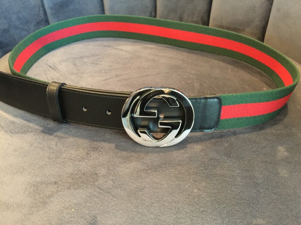 Gucci GG Black/Green/Red Web Belt Size 90cm Fit 30-32 Waist | eBay