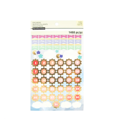 Recollections Calendar Sticker Book Planner Scrapbooking 1468 Stickers ...